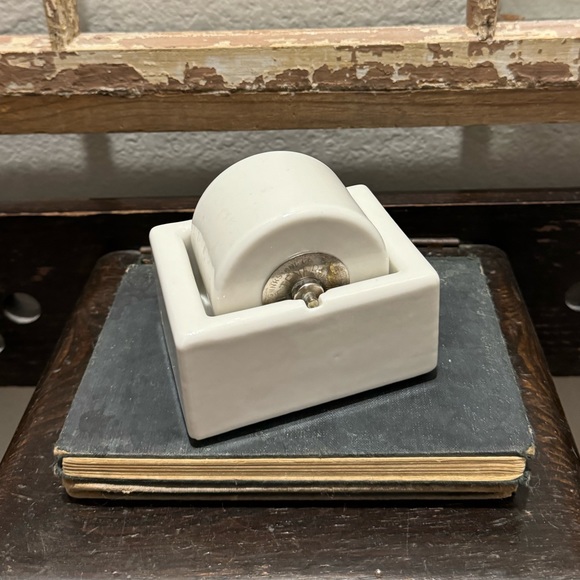 Office | Large Antique Porcelain Stamp Moisturizer Dispenser Circa 196s ...